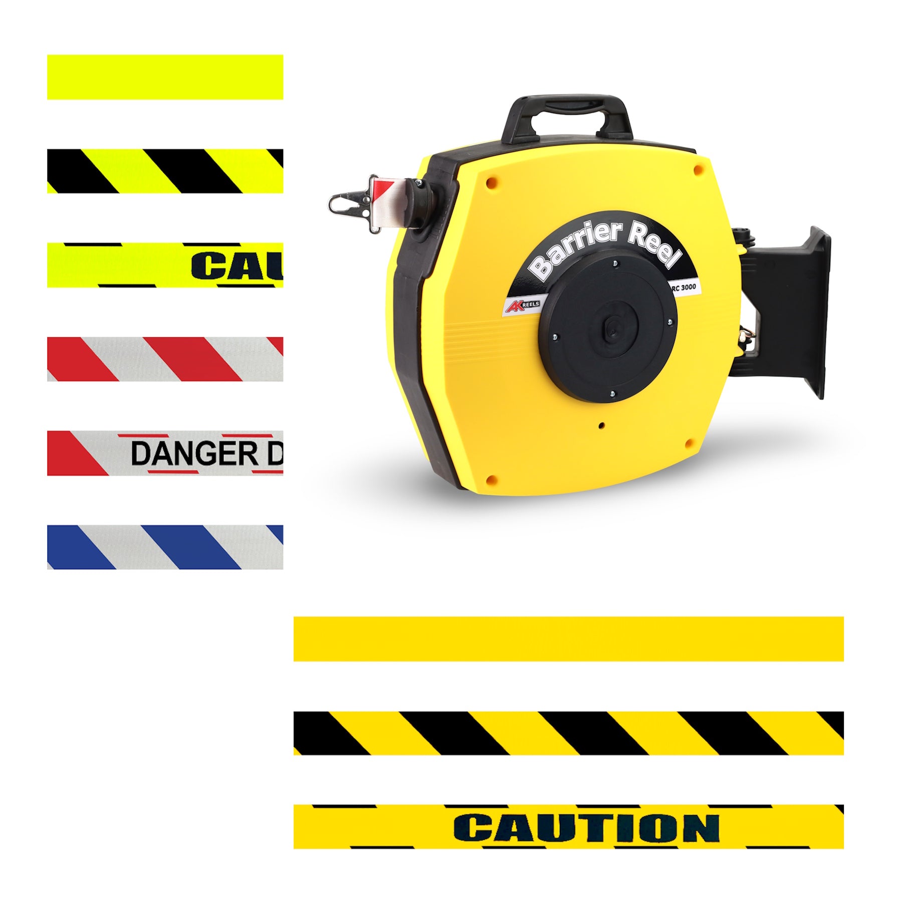 Heavy Duty Retractable Safety Barrier Reel, Nylon Tape, Australian Made ...